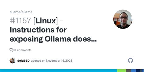 Linux Instructions For Exposing Ollama Doesn T Work Issue Ollama Ollama GitHub