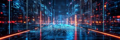 Futuristic Digital Data Network With Cyberpunk Aesthetic Stock Image Image Of Network Hacking