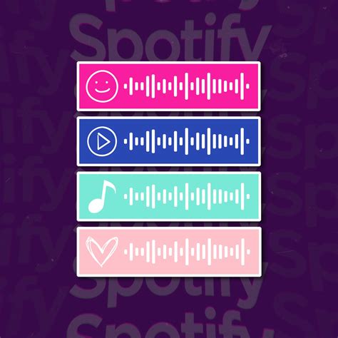 Custom Spotify Code Scan Sticker 7 Colors Custom Icons Etsy