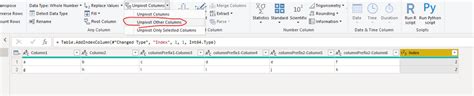 solved multiple headers on some columns based on column t