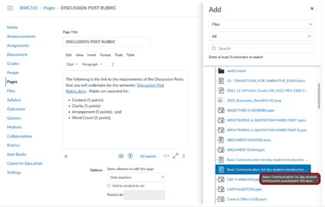 Features In Canvas Canvas At Jhu