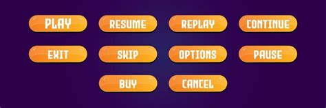 premium vector user interface buttons set for games or apps game ui