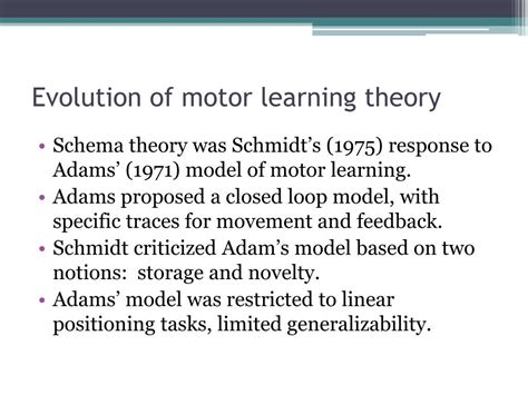 What Is Schmidt S Schema Theory Of Motor Learning In Psychology