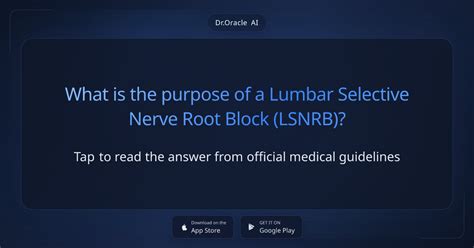 What Is The Purpose Of A Lumbar Selective Nerve Root Block Lsnrb What Is The Purpose Of A Lumbar Selective Nerve Root Block Lsnrb