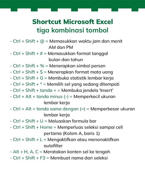 50 Shortcut Microsoft Excel Galeri Diposting Oleh Aureliaa Lemon8