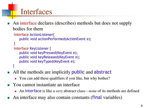 abstract classes and interfaces ppt download