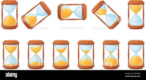 Hourglass Animation Cartoon Sandglass Key Loading Animations Sand