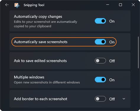 Enable Or Disable Snipping Tool Auto Save Screenshots In Windows 11