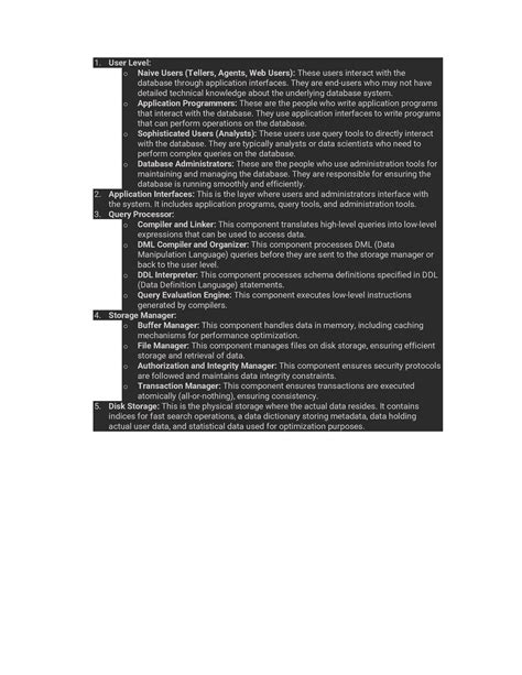 dbms archiecture here us the dbms architecture and its very important for ct 1 user level o