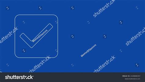 Large White Outline Checkbox Symbol On เวกเตอร์สต็อก ปลอดค่าลิขสิทธิ์ 2144846357 Shutterstock