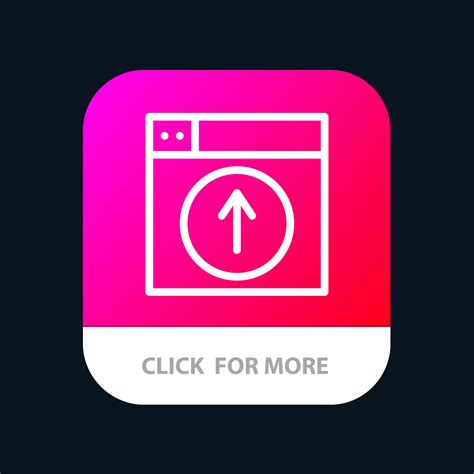 Upload Up Web Design Application Mobile App Button Android And Ios Line Version 19111157 Vector