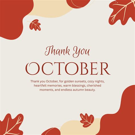 Welcome October Blessings
