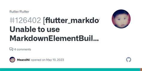 Flutter Markdown Unable To Use MarkdownElementBuilder To Act On Img