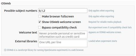 Osweb Opensesame Documentation