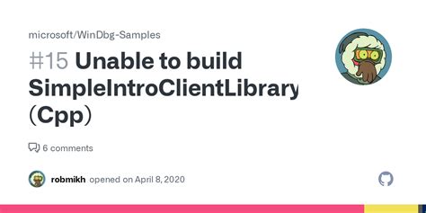 Unable To Build Simpleintroclientlibrary Cpp Issue Microsoft Windbg Samples Github