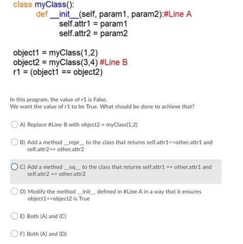 Solved Class Myclass Def Initself Param1