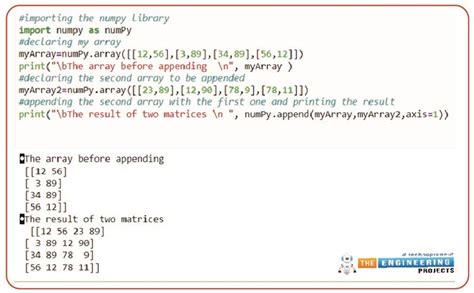 Installation And Functions Of NumPy In Python The Engineering Projects