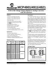 MCP Datasheet Pdf MCP Bit Voltage Output Digital To Analog Converter