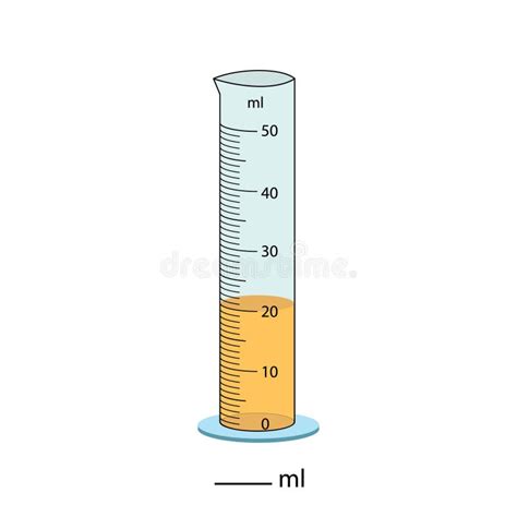 Measuring Cylinder Vector Illustration Cylinder Graduated Tube Vector Glass Chemistry