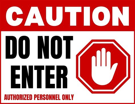 Free Printable Do Not Enter Signs