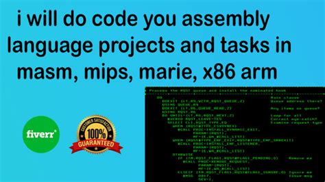 Do Code You Assembly Language Projects And Tasks In Masm Mips Marie