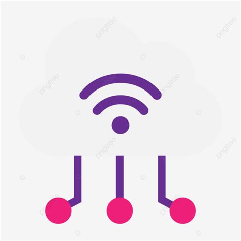 Cloud Network Vector Data Server Connection PNG And Vector With Transparent Background For