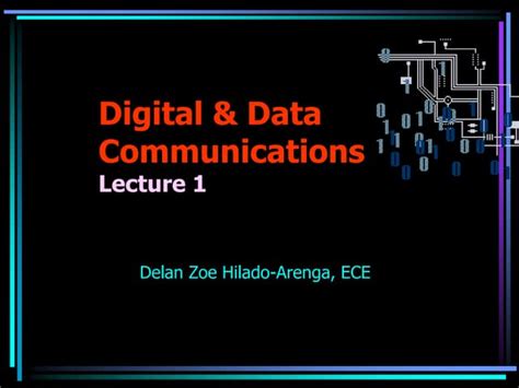 Introduction To Data Communications Lesson 1ppt Computer Networking Computing