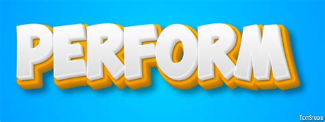 Perform Text Effect And Logo Design Word