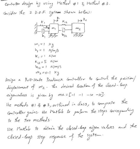 Controller Design By Using Method Method Chegg Com