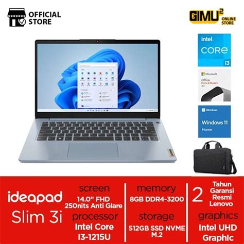 Jual Lenovo Ideapad Slim Iau Core I U Gb Gb Ssd W Ohs Shopee Indonesia