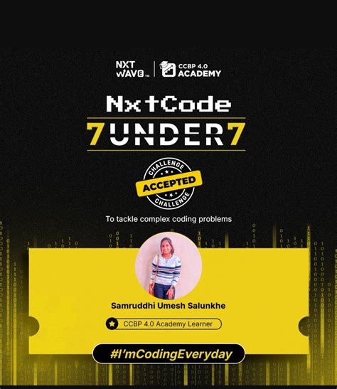 Codingeveryday Codingjourney Techinnovation Nxtwave Challengeaccepted Futureready