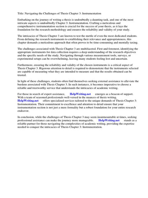 Thesis Chapter 3 Instrumentation Pdf Methodology Qualitative Research