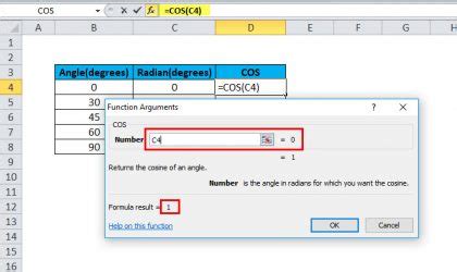 COS In Excel Formula Examples How To Use The COS Function