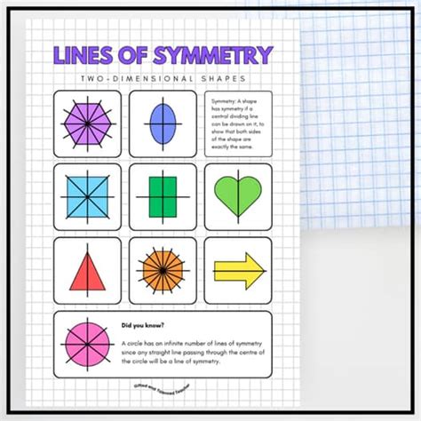 Lines Of Symmetry Mathematics Poster By Ted And Talented Teacher