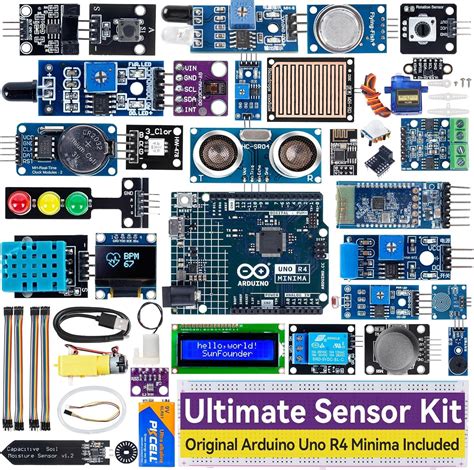 Sunfounder Ultimate Sensor Kit With Original Arduino Uno R4 Minima