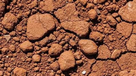 The Color Suggests High Iron Oxide Content Common In Laterite Or Desert