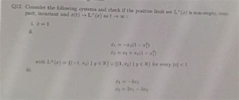 solved q12 consider the following systems and check if the