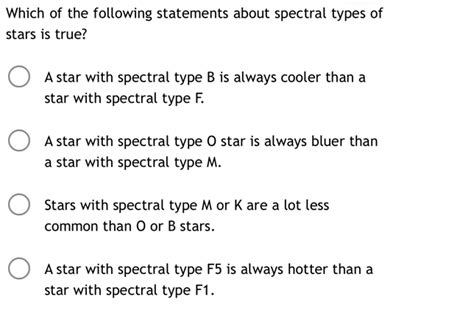 Solved Which Of The Following Statements About Spectral