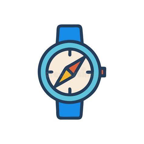 Stylish Icon Of Compass Watch Design Stock Illustration Illustration