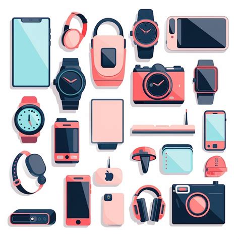 Vector Technology Device Illustration Gadget Digital Set Modern Mobile