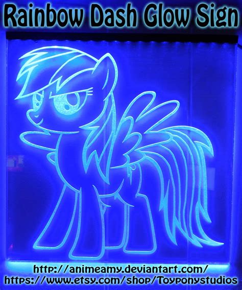 Rainbow Dash Glow Sign — Weasyl