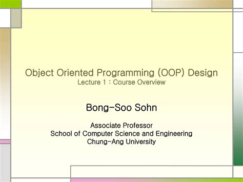 Ppt Object Oriented Programming Oop Design Lecture 1 Course Overview Powerpoint