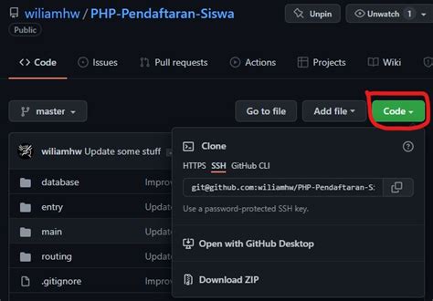 Github Wiliamhwphp Pendaftaran Siswa