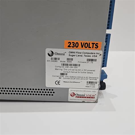 Omni Flow Computers 3000 Fw 27 75 Config 1s 1se 1a 1sv
