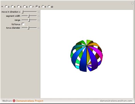 Sphere And Torus Made Of Segments Wolfram Demonstrations Project