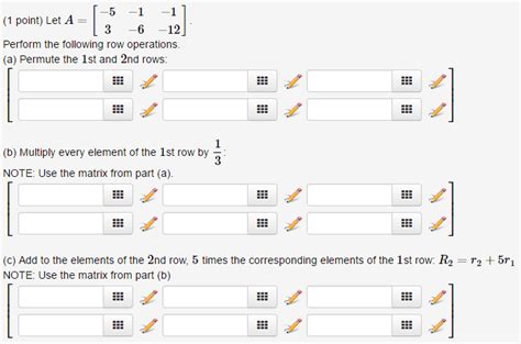 Solved Let A 5 1 1 3 6 12 Perform The Following