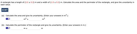 A Rectangle Has A Length Of M And A Width Of Chegg