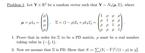 Solved Problem Let YR Be A Random Vector Such That Chegg