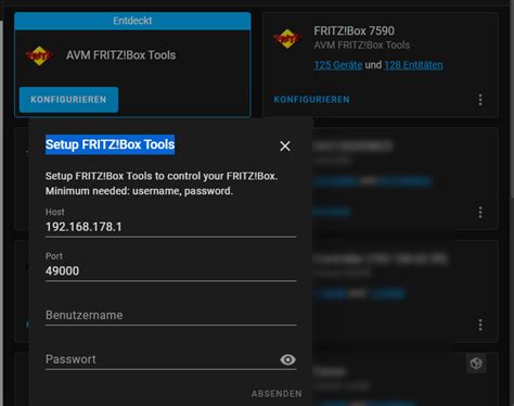 Remove Discovered Integration Avm Fritzbox Tools Configuration