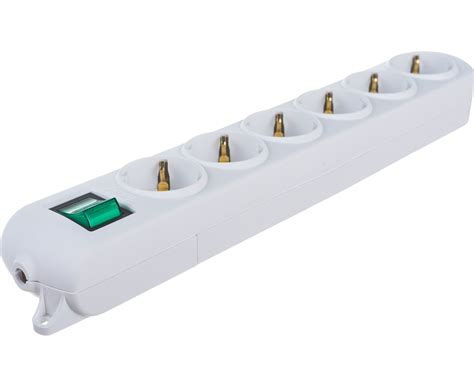 Колодка Lezard LETITIA с заземлением 6 входов с выключателем 721-0600 ...